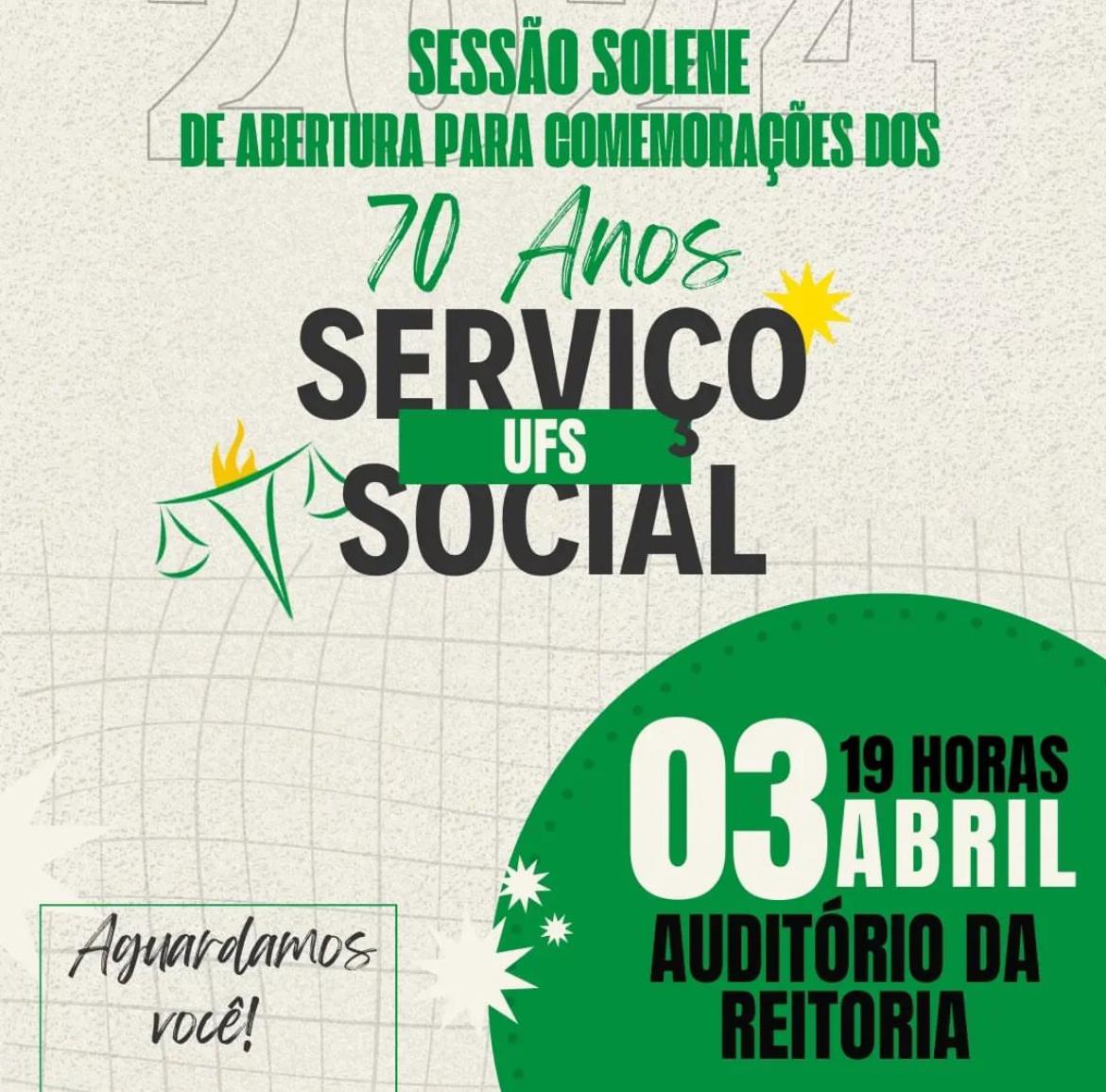 Celebração: Curso de Serviço Social da UFS completa 70 anos - Canal ...